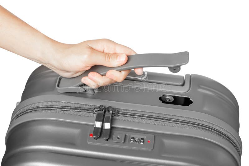 Broken Travel Suitcase. Broken Bag Handle Stock Photo - Image of repair ...