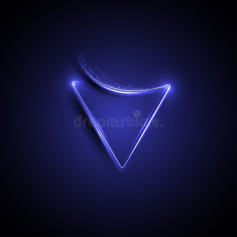 Broken Triangle with Sparks Stock Illustration - Illustration of spark ...