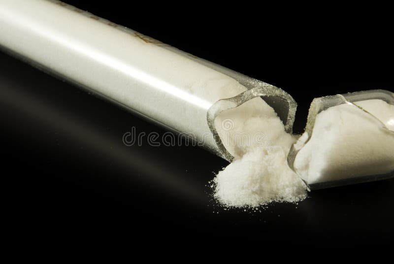 Shattered glass tube. stock image. Image of concept - 104536589