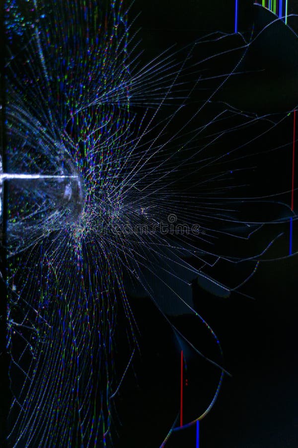 Device Screen is Broken. Abstract Tech Background Stock Image - Image ...