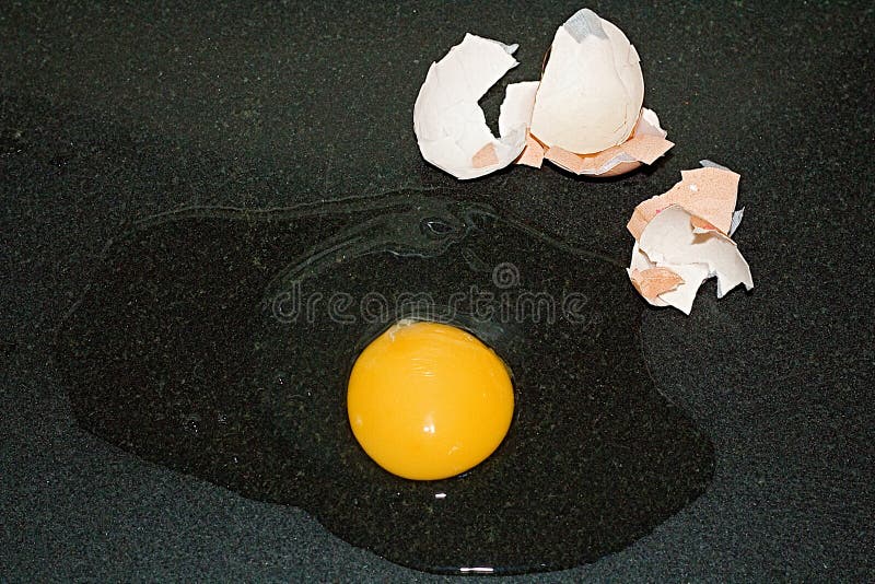Broken Egg and Shell Up Close View Stock Photo - Image of eggs ...