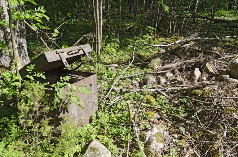 Broken-up iron case stock photo. Image of case, open - 95304930