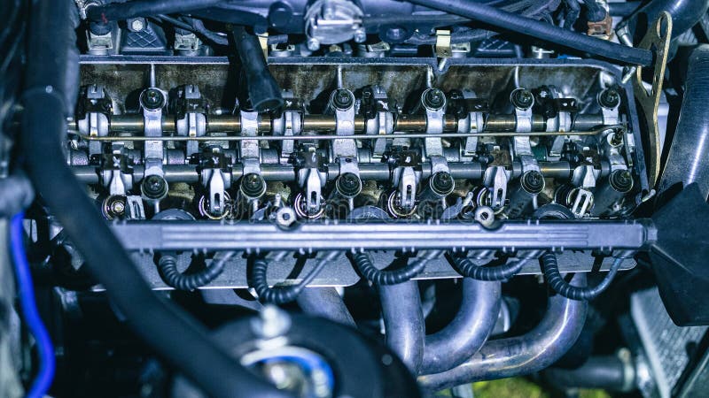 Broken Valvetrain on Older Type Engine. Aluminium Head with Broken ...