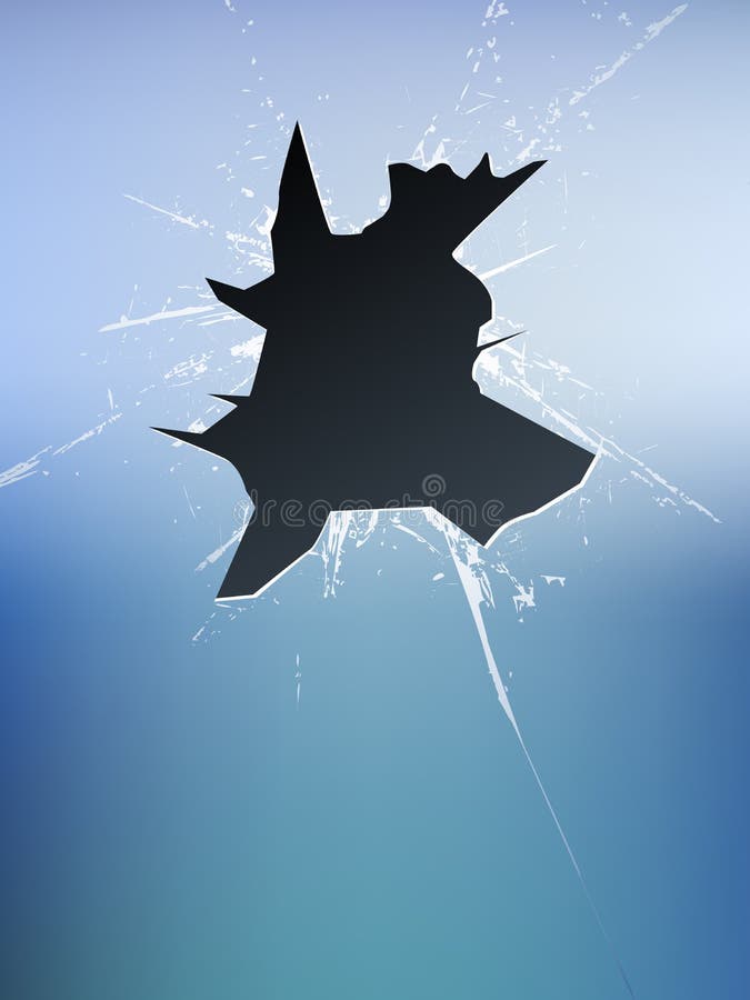 Person Safe Injured or at Risk Broken Glass Stock Vector - Illustration ...