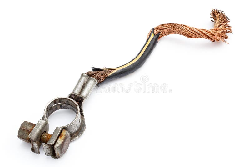 Broken Vehicle Battery Cable Stock Illustration - Illustration of ...