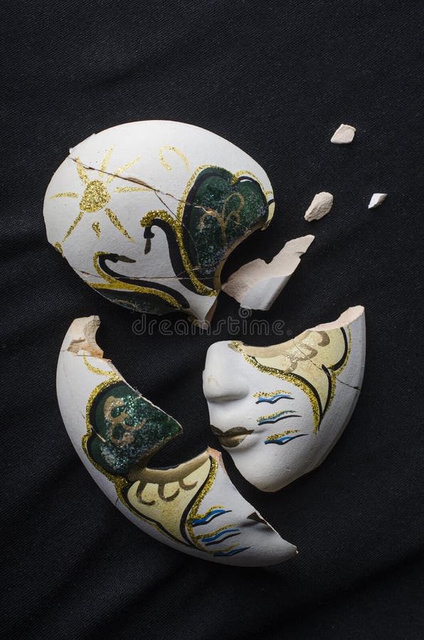 Broken mask stock photo. Image of winter, seasonal, carnival - 1819394