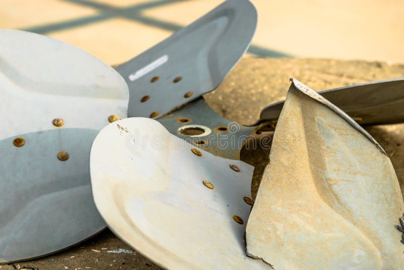 A Broken Ventilation Fan of a Compressor Stock Image - Image of brush ...