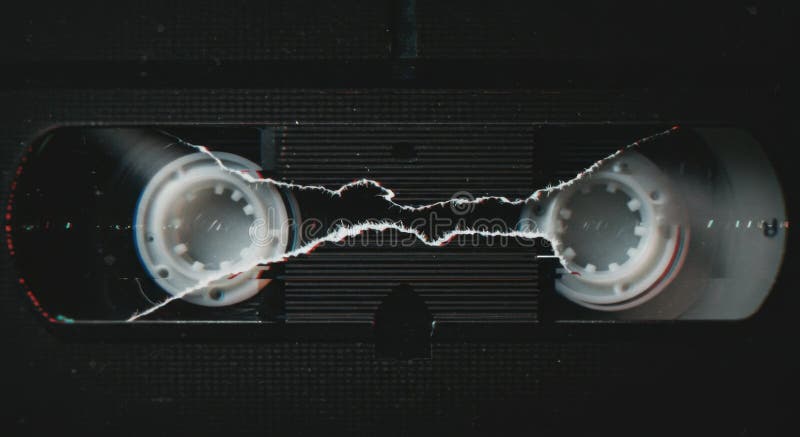 Broken VHS Tape with Glitch Effect Stock Illustration - Illustration of ...