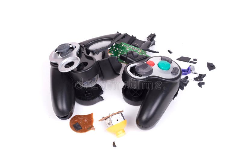 Broken Video Game Controller White Background Stock Photos - Free ...
