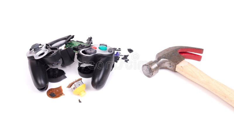 Broken Video Game Controller White Background Stock Photos - Free ... Broken Video Game Controller White Background Stock Photos - Free ...