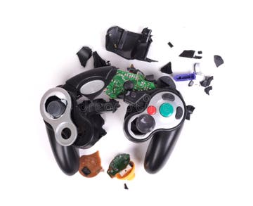 Broken Video Game Controller White Background Stock Photos - Free ...