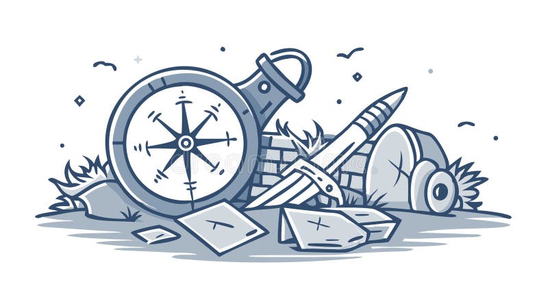 Broken Vintage Compass Icon, Symbolizing Lost Direction or Challenges ...