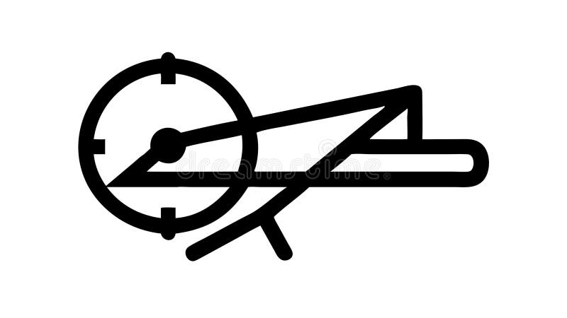 Broken Vintage Compass, Obsolete Navigation Tool Outline, Vector Design ...