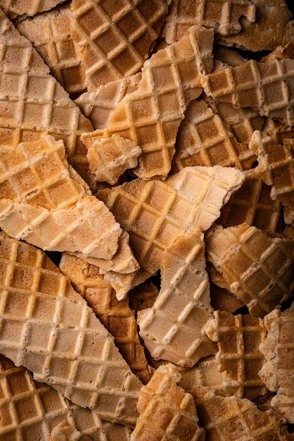 Broken Waffle Cones Background Texture Stock Photos - Free & Royalty ...