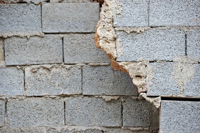 Structure Cracked and Collapsed - Foundation Problems Stock Image ...