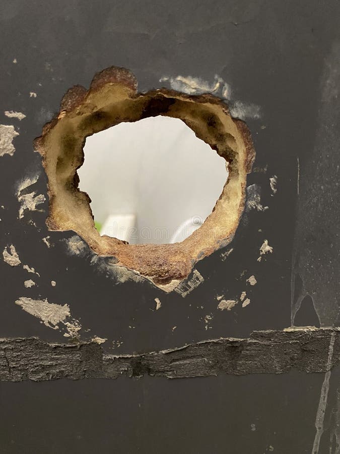 Broken Wall with a Hole in it Stock Image - Image of architecture, wall ...
