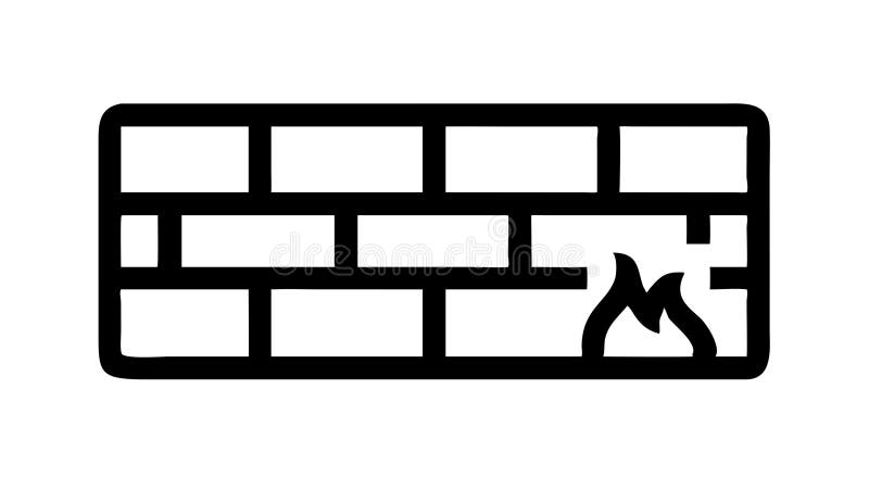 Broken Wall Icon: Damage, Obstruction Barrier Breakdown, Vector Design ...