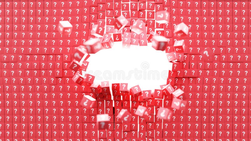 Broken Wall Numbers, Original 3d Rendering Stock Illustration ...
