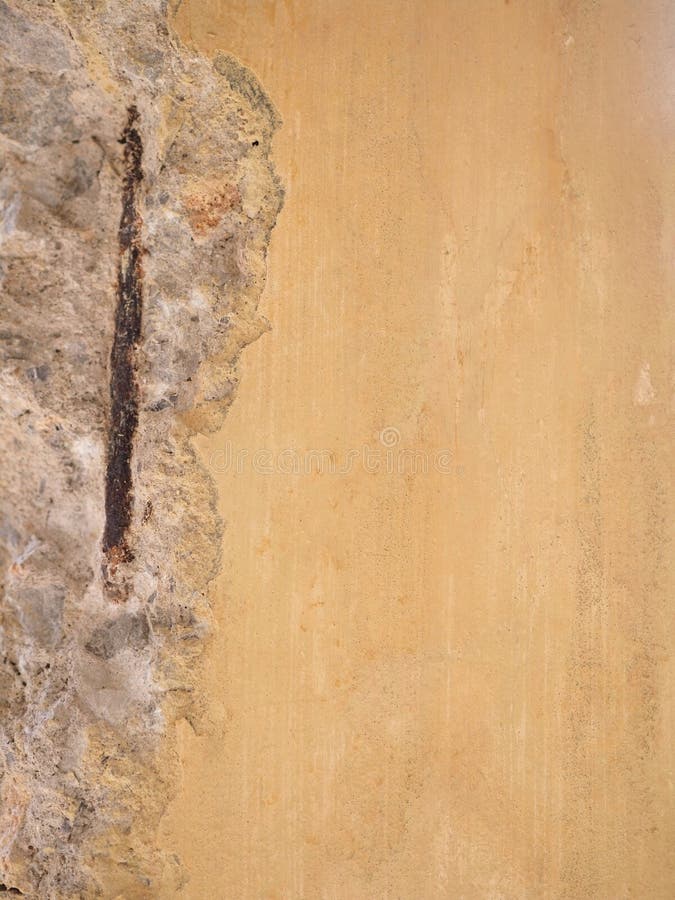 Broken Wall or Structure with Steel Bar Rusted Stock Image - Image of ...