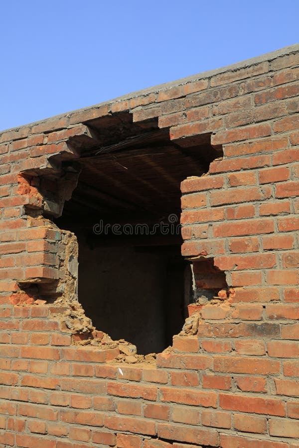Broken walls stock image. Image of broken, areas, buildings - 364845253