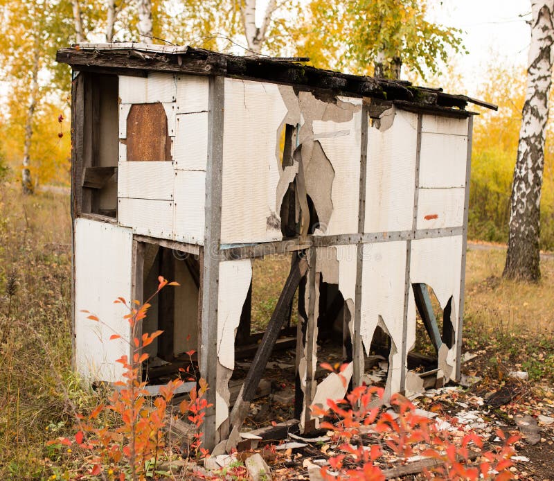 Broken Walls on a House in Nature Stock Image - Image of water, white ...