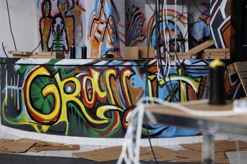 Destroyed Structure of Messy Building Covered in Debris Stock Photo ...