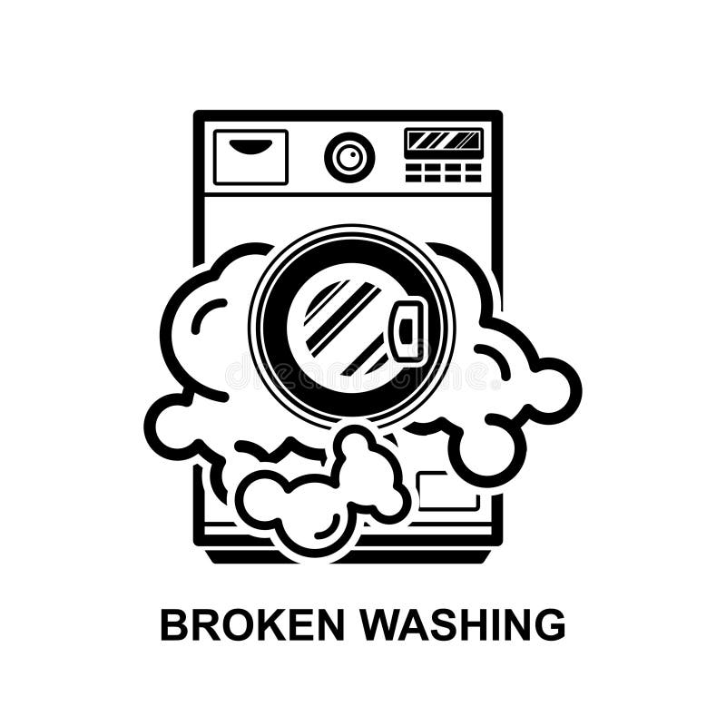 Broken Washing Machine Stock Illustrations – 713 Broken Washing Machine ...