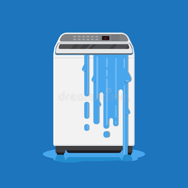 Broken washing machine stock vector. Illustration of bathroom - 61194531