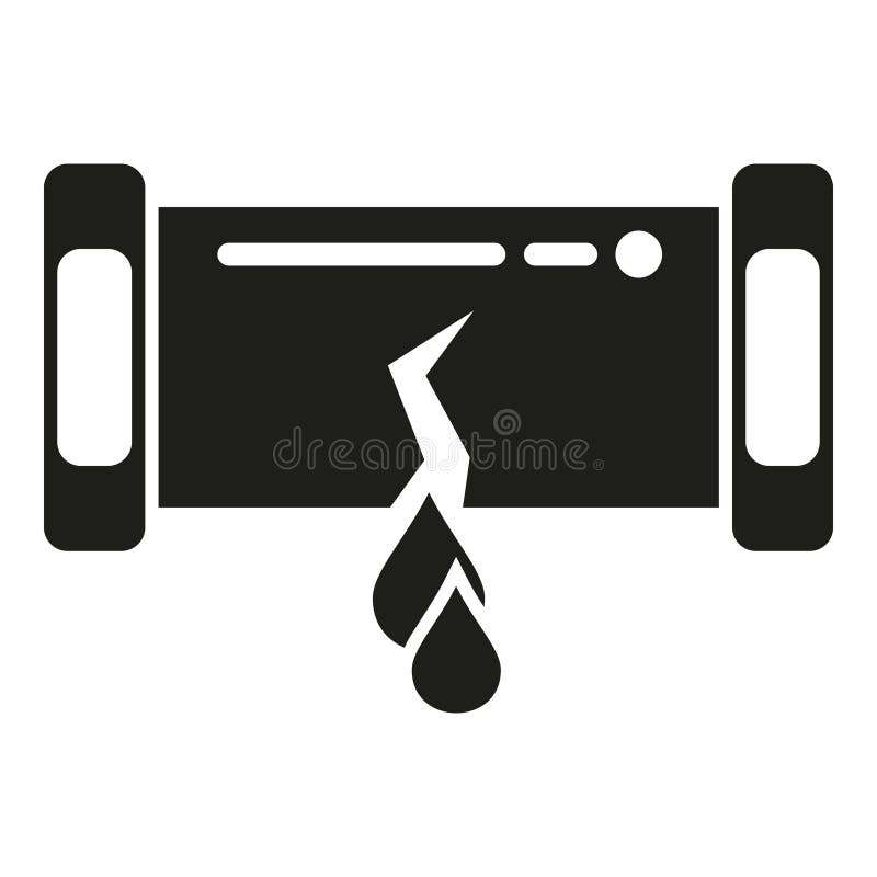 Broken Water Pipe Icon Simple Vector. Fix Service Plumbing Stock Vector ...
