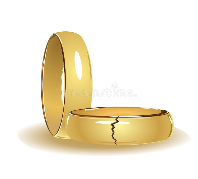 Broken wedding rings stock vector. Illustration of jewelry - 19412256