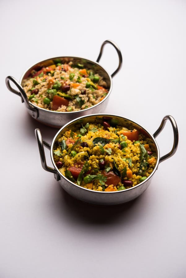 Daliya Upma or Broken Wheat Upma Stock Photo - Image of breakfast, food ...