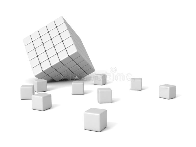 Broken White Block Shape Organized Cubes Stock Illustration ...