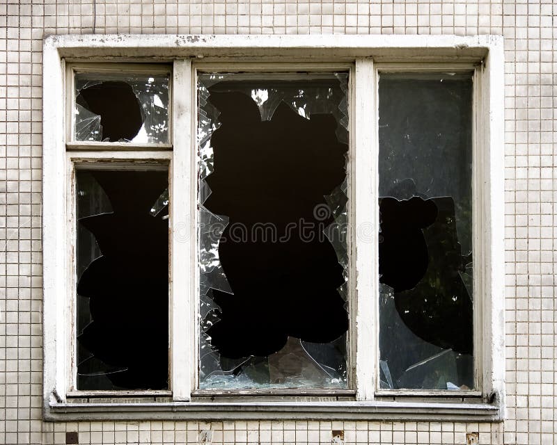 Broken window stock photo. Image of sketch, accident, damage - 4799290