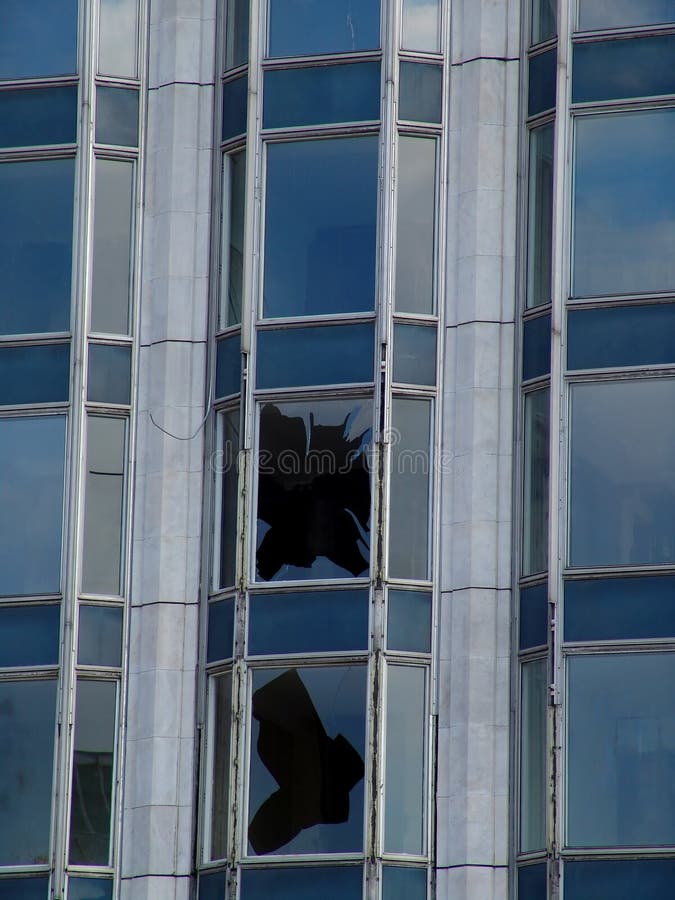 Broken window stock image. Image of breaking, building - 730963