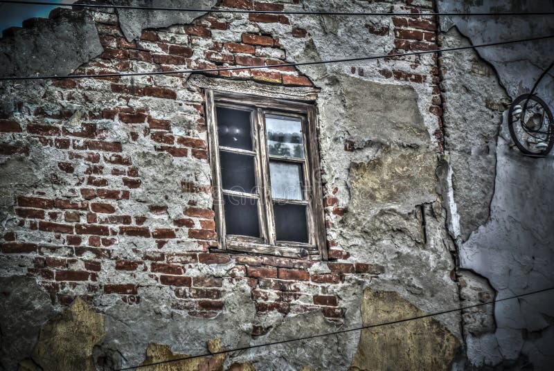 A Broken Window on an Abandoned House Stock Image - Image of glass ...