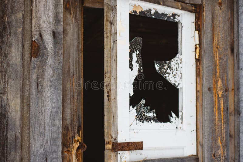 A broken window stock photo. Image of destroy, glass - 167060894