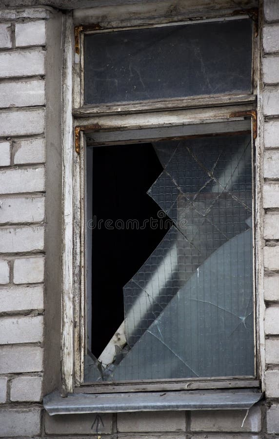 Broken window stock photo. Image of misfortune, people - 81484920
