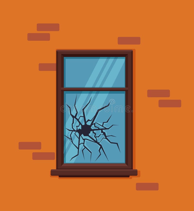 Broken Window Cartoon