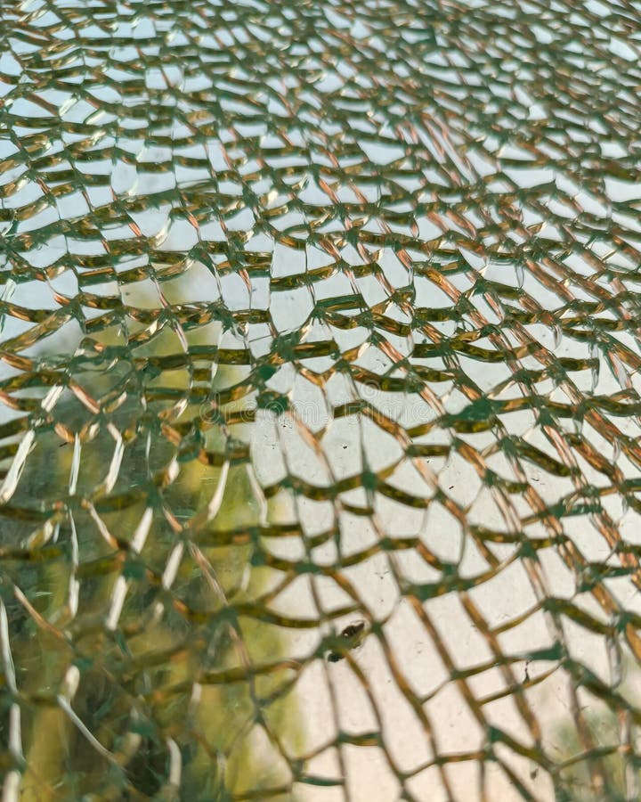 Broken Window Glass Picture, Cracks in Glass Stock Image - Image of ...