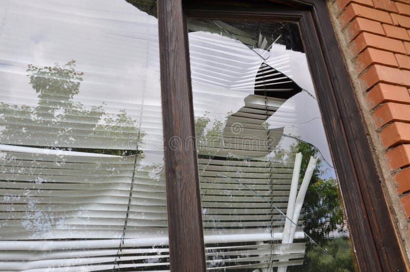 Broken window glasse stock image. Image of side, broken - 57449473