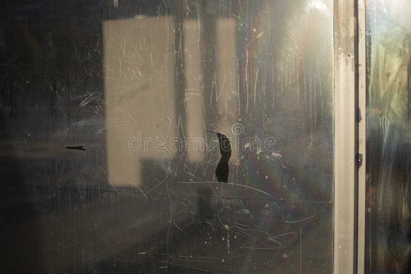 Broken Window. Hole in Glass Stock Image - Image of breaking, risk ...