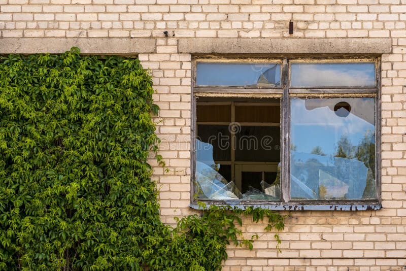 Windows of Abandoned Office Building Stock Image - Image of abandoned ...