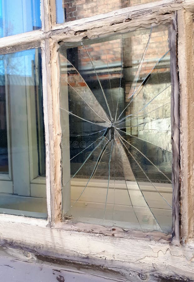 Broken Window in an Old House Stock Photo - Image of ruined, reflection ...