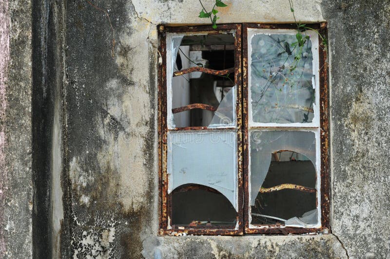 Broken window stock image. Image of side, country, ages - 37881165