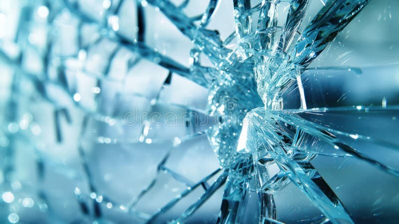 A Broken Window with Shattered Glass Scattered Around, Illustrating ...