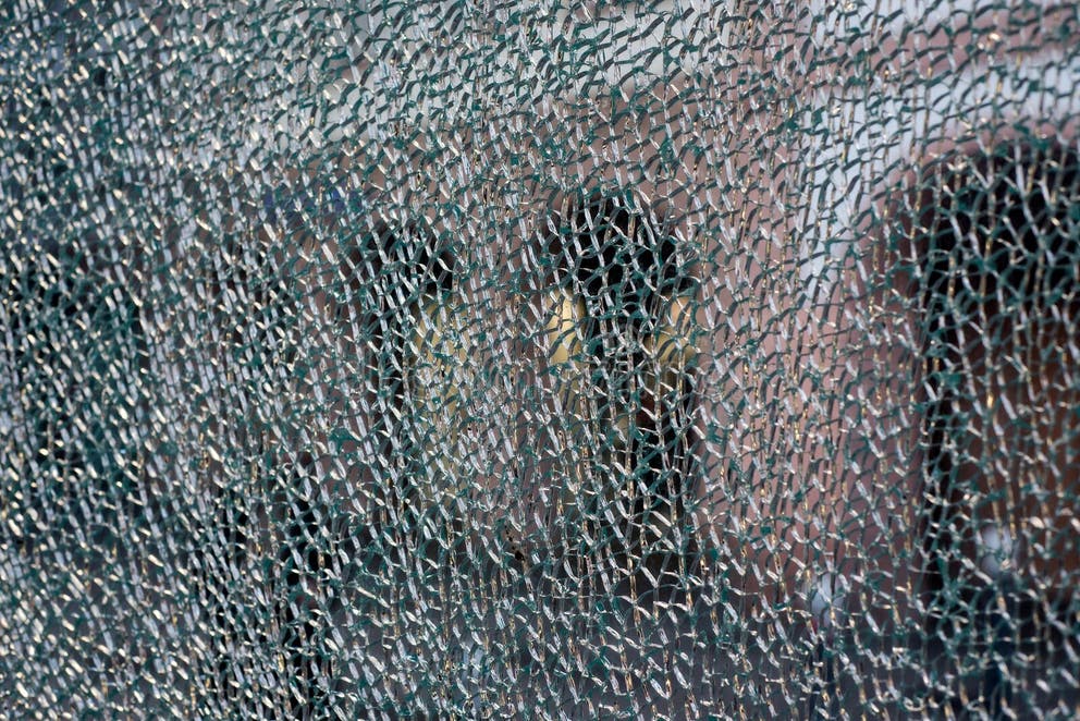 Broken Window Texture - Vandalism Concept Stock Image - Image of ...