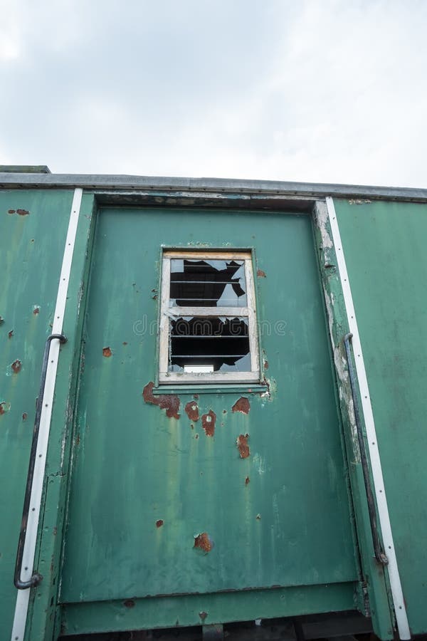 Broken window of an train stock image. Image of trains - 123100721