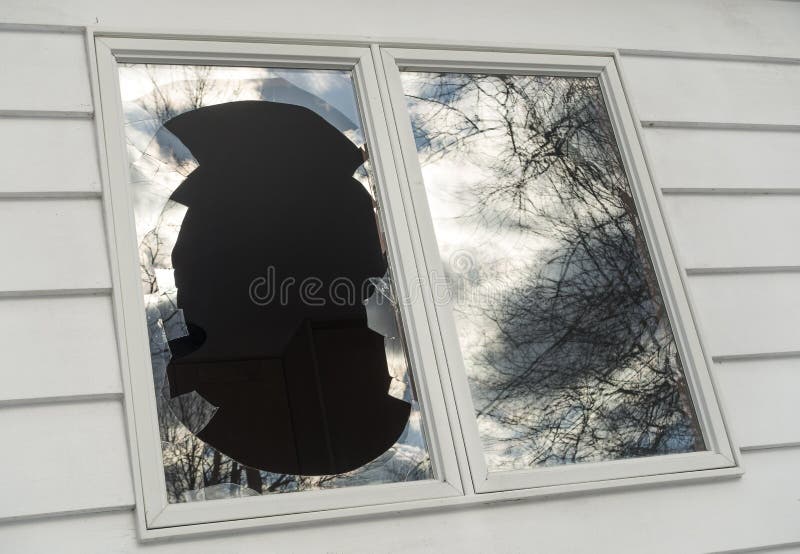 Broken window stock photo. Image of sketch, accident, damage - 4799290