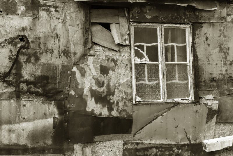 Broken window on wall stock photo. Image of ghetto, building - 156379182