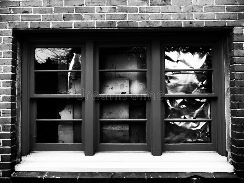 Broken Windows Dark Black Blackandwhitr Blackandwhite Stock Photos ...